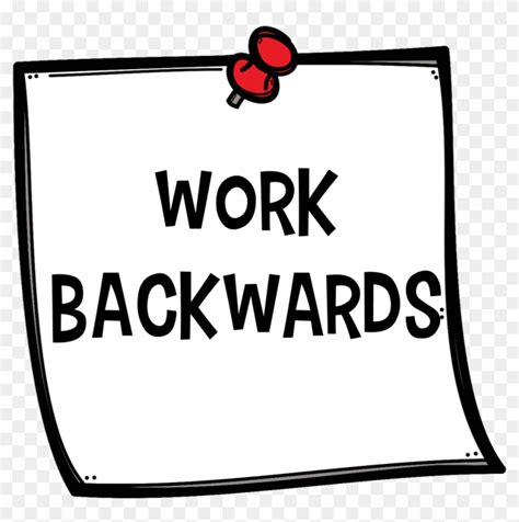 Advanced Thinking Strategies Work Backwards Problem Solving Working