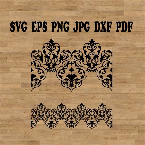 Seamless Damask Border Svg Seamless Lace Svg Damask Pattern Seamless