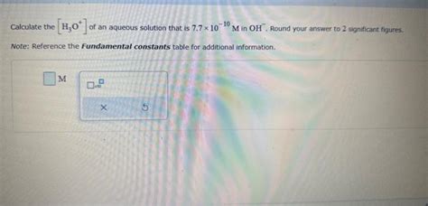 Solved Calculate The H3O Of An Aqueous Solution That Is Chegg