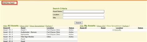 Enterprise Health Asset Management Module