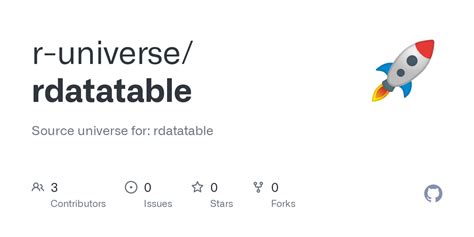 github r universe rdatatable source universe for rdatatable