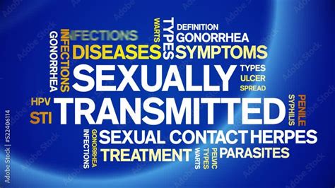 Sexually Transmitted Animated Tag Word Cloud Text Design Animation Kinetic Typography Seamless