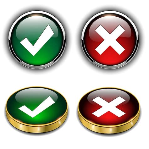 Premium Vector Accept And Negate Yes No Icons Vector Illustration