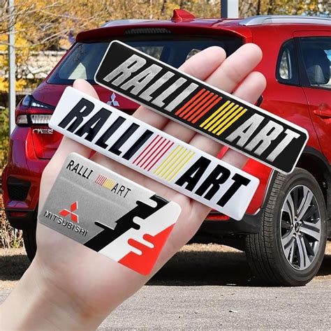 1Pcs 3D Metal RALLI ART Ralliart Logo Car Waterproof Stickers Decal