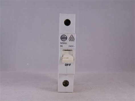 Wylex Mcb 6 Amp Single Pole Breaker Type B 6a White Dolly Nsb06 Stotz Willrose Electrical