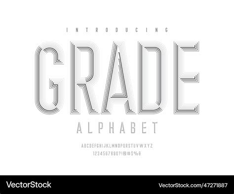 Chisel Font Royalty Free Vector Image Vectorstock
