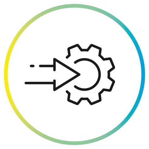 Premium Vector Industrial Integration Icon Arrow Direction To Gear