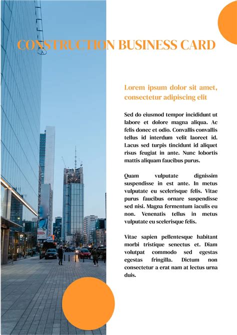 Gratuita Plantilla De Tarjeta De Presentación Para Construcción Para