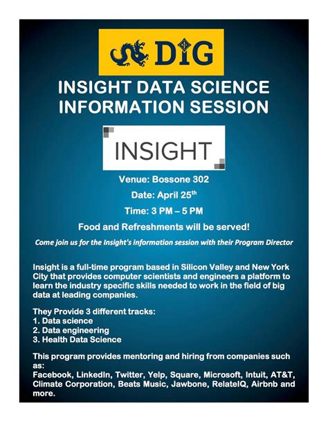 Insight Data Science Information Session Drexel Ieee Graduate Dig Forum