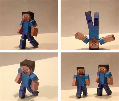 13free Bendable Steve Papercraft Fli Lou
