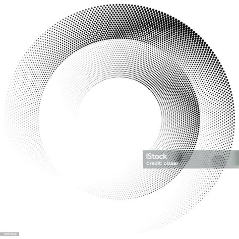 이중 톤 그라데이션 점 각도 및 수직 크기의 그라데이션의 하프톤 휠 두 섹션 모양에 대한 스톡 벡터 아트 및 기타 이미지 모양 검은색 곡선 Istock