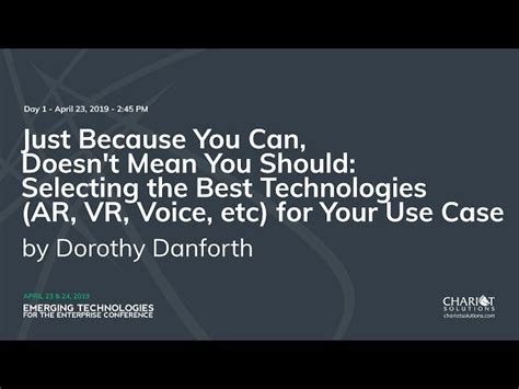 Free Video Just Because You Can Doesnt Mean You Should Evaluating New Technology Adoption