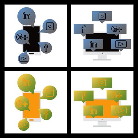 동그라미와 벡터 소셜 미디어 네트워크 배경 Ai Eps Uidownload