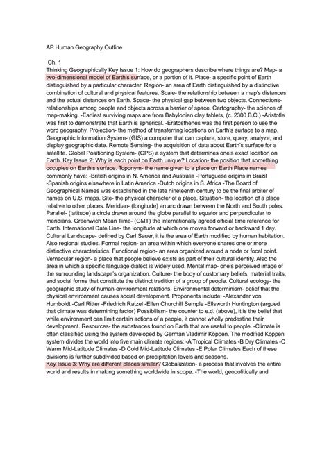 lecture 1 4 notes ap human geography ap thinkswap