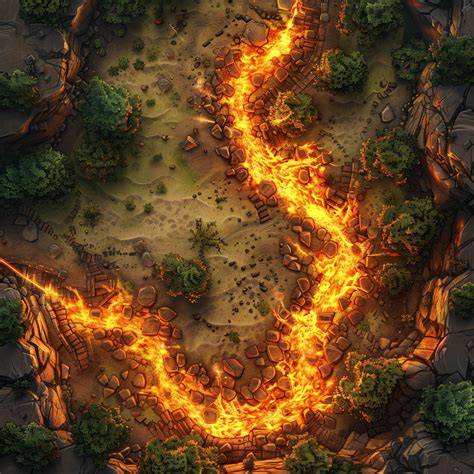 10 Volcano Fire Battle Maps Dnd Battlemap Pathfinder Dandd Dungeons
