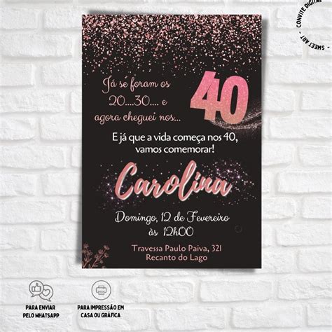 Convite Digital 40 Anos Elo7 Produtos Especiais