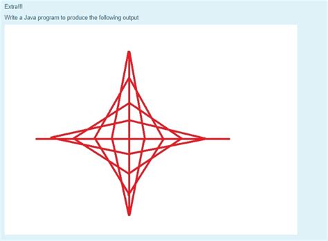 Solved Extra Write A Java Program To Produce The Chegg Com