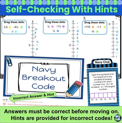 Compare And Order Rational Numbers Plot Integers Digital Escape Room 6th Grade