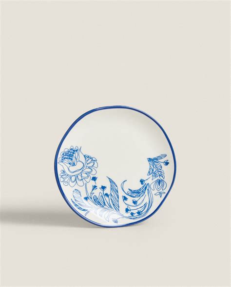Floral Stoneware Side Plate Zara Home United States Of America
