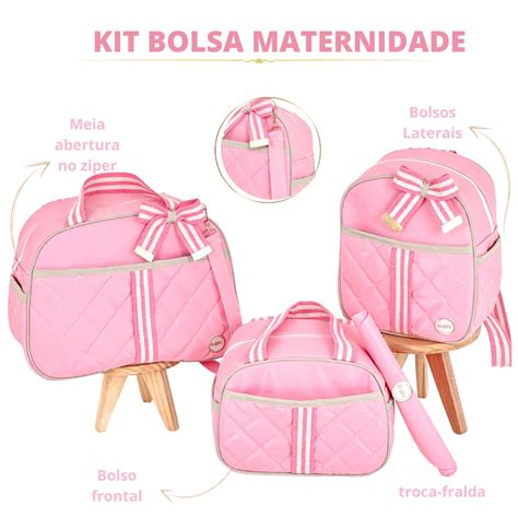 KIT BOLSA MATERNIDADE DE MENINA COMPLETO MENINA Shopee Brasil