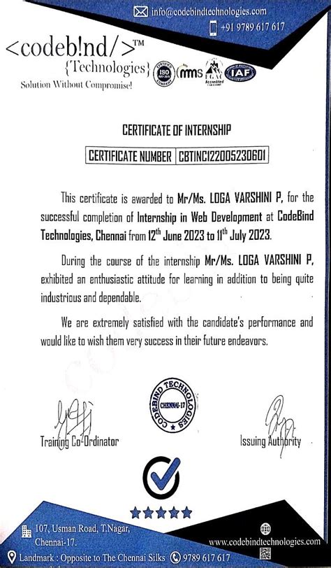 loga varshini prabakar on linkedin internshipcompletion