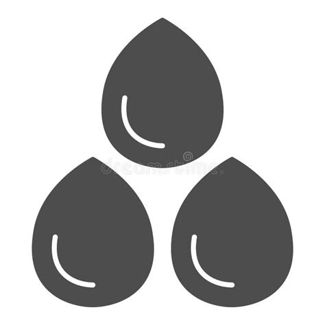 水滴固体图标 输血，三滴符号，白色背景中的字形象形图 药物或 向量例证 插画 包括有 设计 干净 177690055
