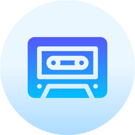 Cassette Basic Gradient Circular Icon