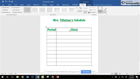 Step 1 CREATING YOUR TABLE YouTube