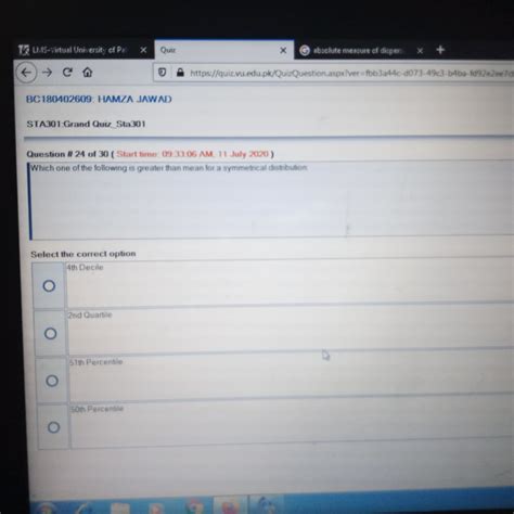sta301 grand quiz screenshot 2020 vu grand quiz assignment gdb past