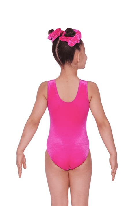 Angel Velour Sleeveless Leotard With Heart Motif Dance And Leisurewear