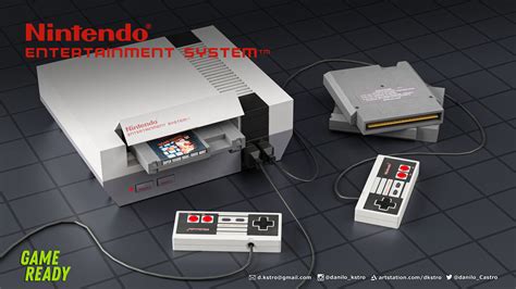 Artstation Nes Console Nintendo 8 Bits Lowpoly 4k Textures