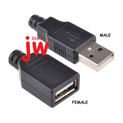Soket Usb Pin Plug Socket Connector Kosong Jantan Male Betina Female Lazada Indonesia