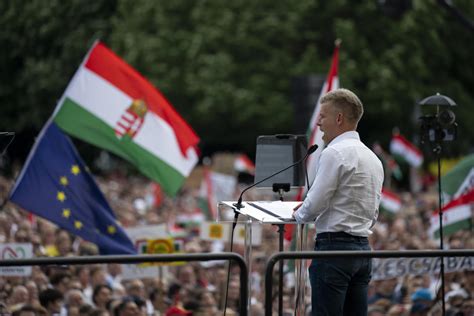 Orbán Challenger In Hungary Mobilizes Thousands At A Rare Demonstration