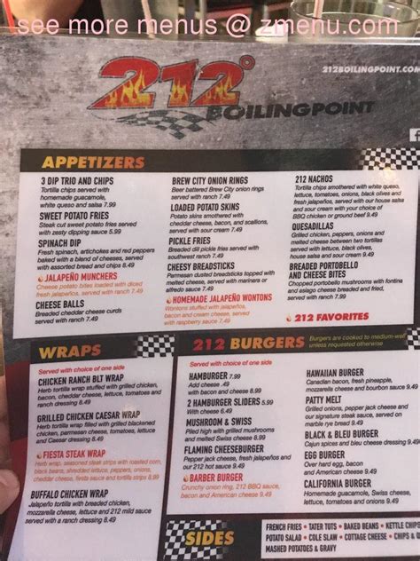 Online Menu Of 212 Boiling Point Restaurant Brandon South Dakota
