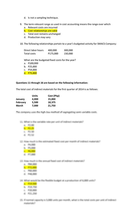 SOLUTION Management Accounting Part I Midterm Exam Studypool