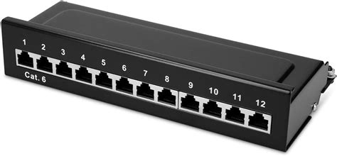 Kwmobile Cat6 Patch Paneel 12 Poorts Cat6 Verdeler Voor Wandmontage
