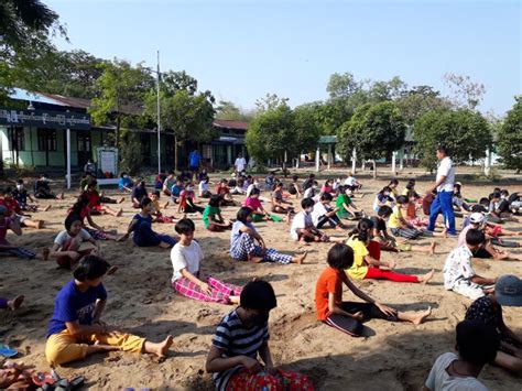 ဒဂုံမြို့သစ် အရှေ့ပိုင်း မြို့၌ အေရိုးဗစ်နှင့်မြန်မာ့ သိုင်းအခြေခံအားကစားနည်းသင်တန်း၌ တက်ရောက