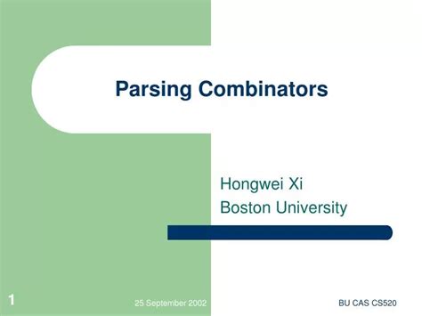 Ppt Parsing Combinators Powerpoint Presentation Free Download Id
