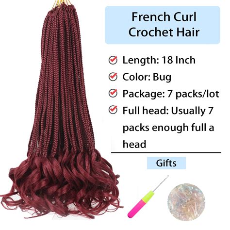 Crochet Hair 18 Inch French Curly Braiding Hair Pre