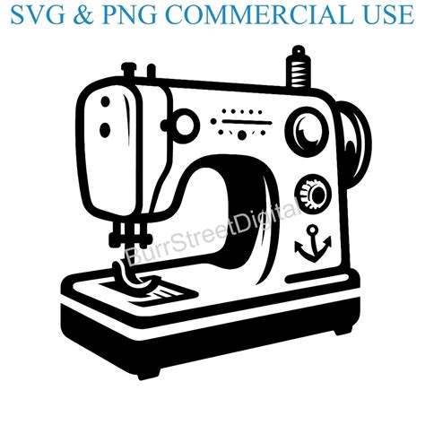 Sewing Machine Svg And Png Digital Files Vector Graphic Design Print Laser Engrave Files Instant