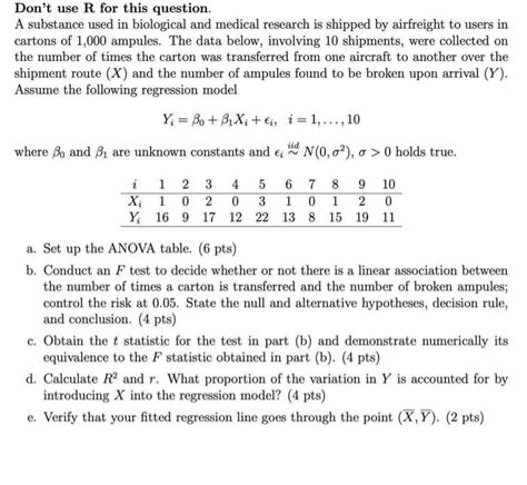 Solved Don T Use R For This Question A Substance Used In Chegg Com
