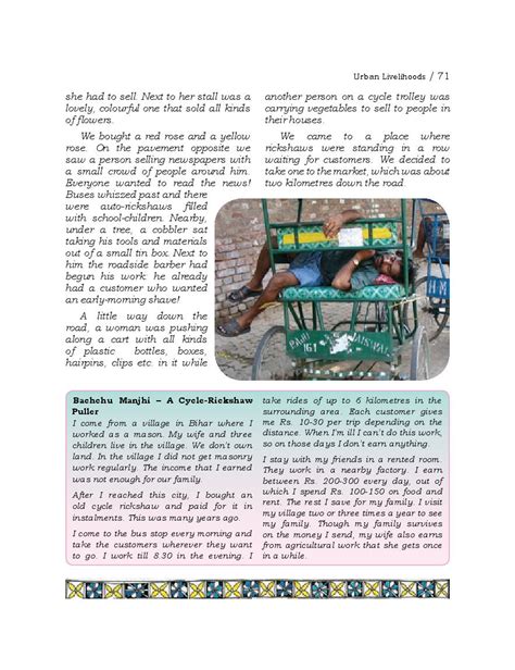NCERT Book Class 6 Social Science Chapter 8 Urban Livelihoods 2024 25