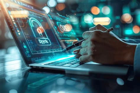 Cutting Edge Cybersecurity Solutions For Data Protection And Network Safety Stock Illustration