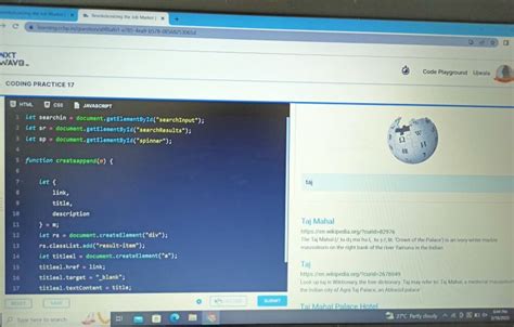 Ujwala Palika On Linkedin Built Wikipedia Application Javascript Html Css