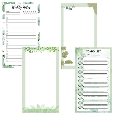 Plants Inspired Notepad Printable Notepad Monstera Notepad Calming