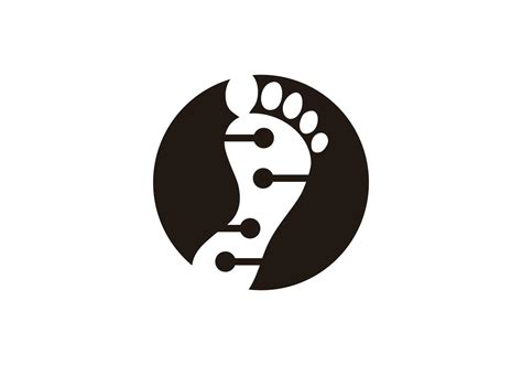 Foot Massage Logo Template Design Vector Emblem Design Concept Creative Symbol Icon 6401013