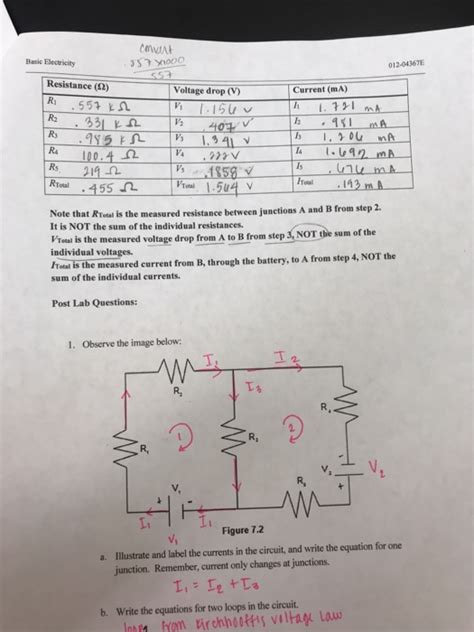 Solved 2 Use Kirchoffs First Law To Write Equations For Chegg Com