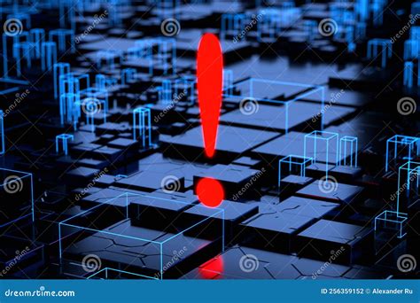 Hacked Error Concept Oncept Of Attention Danger Malware Danger Symbol Stock Illustration