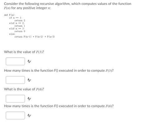 Solved Consider The Following Recursive Algorithm Which Chegg