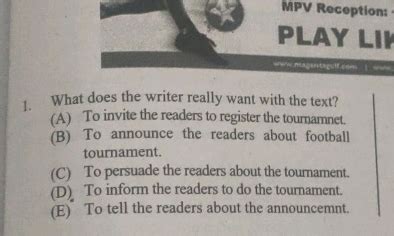 Mpv Recoption Play Lii What Does The Writer Studyx
